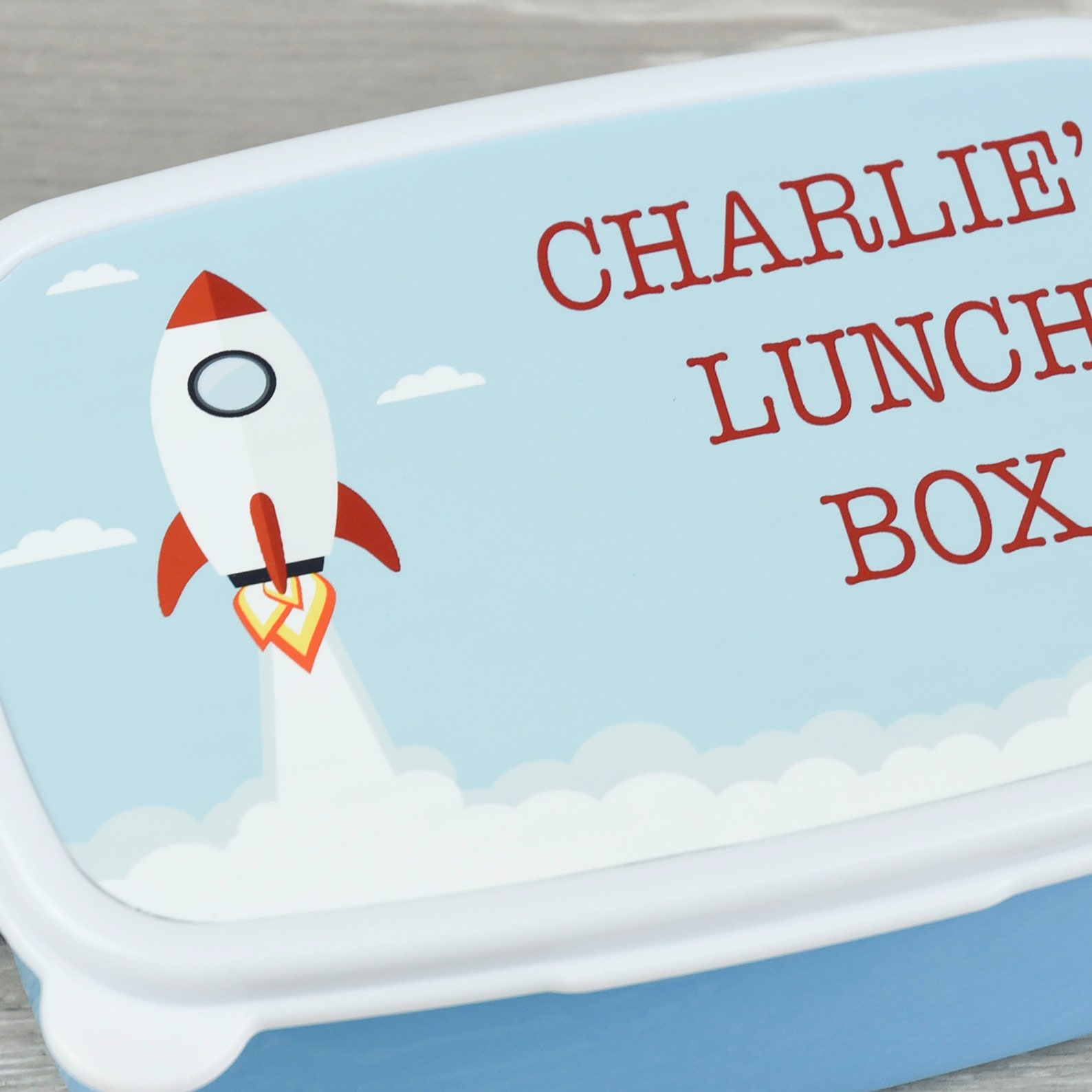 Child's Personalised Rocket Lunch Box Personalised Lunch | Etsy
