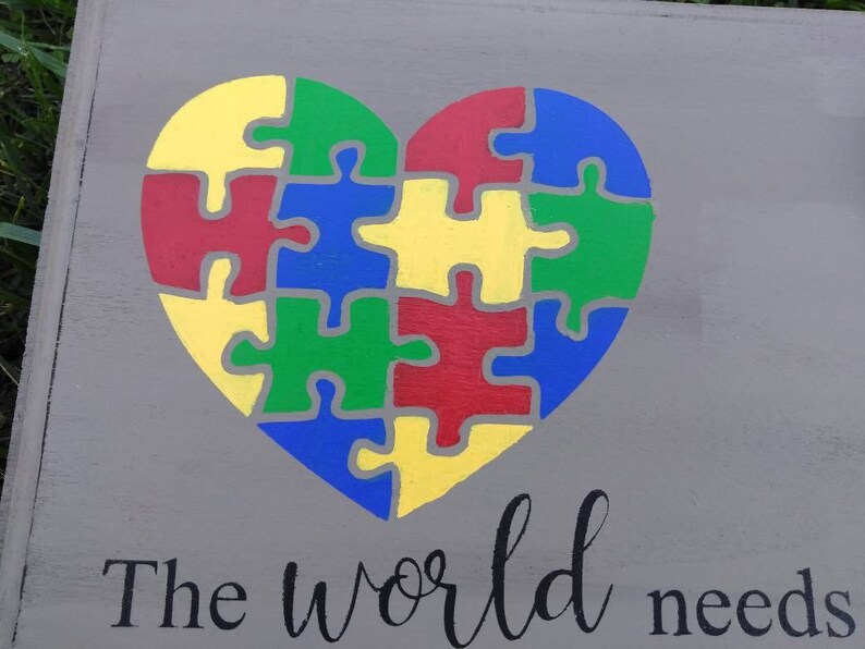Autism Wood Sign Autism Puzzle Sign Autism Picture Sign | Etsy