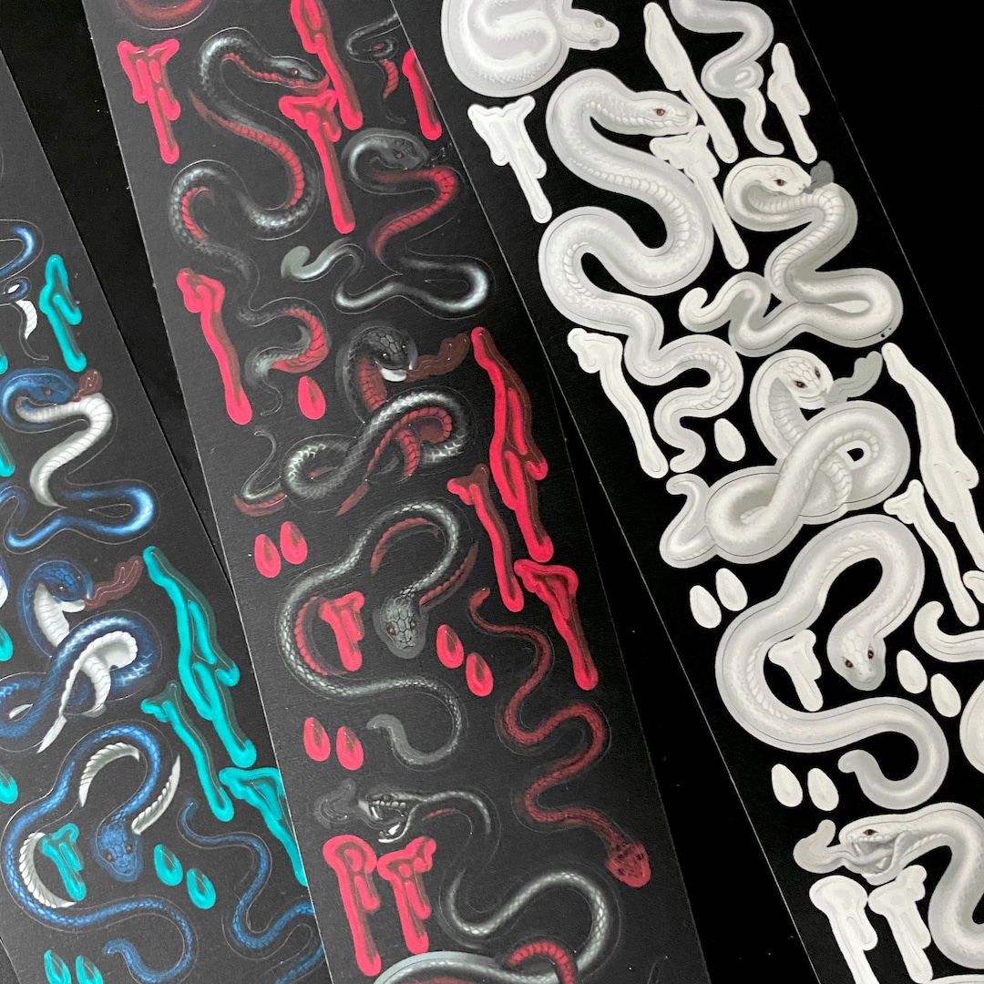 Viper Snake Sticker Set: Kpop Toploader Deco · Scrapbooking Journal - Etsy