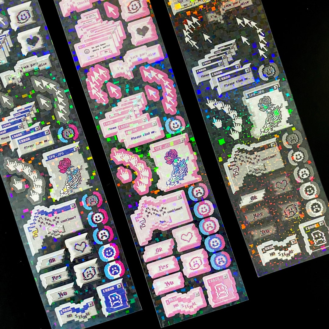 Y2K Windows Sticker Set: Kpop Deco · Scrapbooking Journal - Etsy