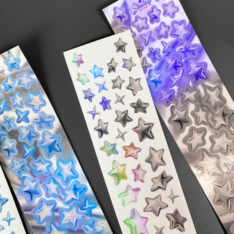3D Star Stickers: Y2k · Scrapbooking Journal - Etsy
