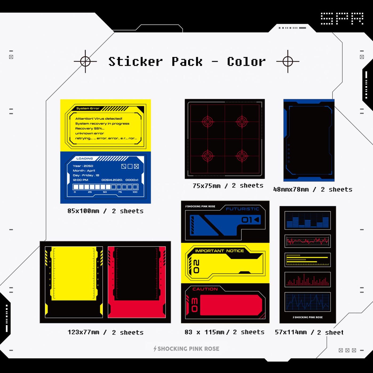 Cyberpunk Black A6 Planner Inserts & Sticker Pack – Unpunched Refill ...