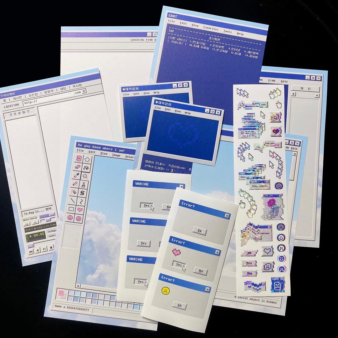 A5 A6 Diary Planner Inserts - Y2k Computer Wallpapers / No Hole / Diary ...