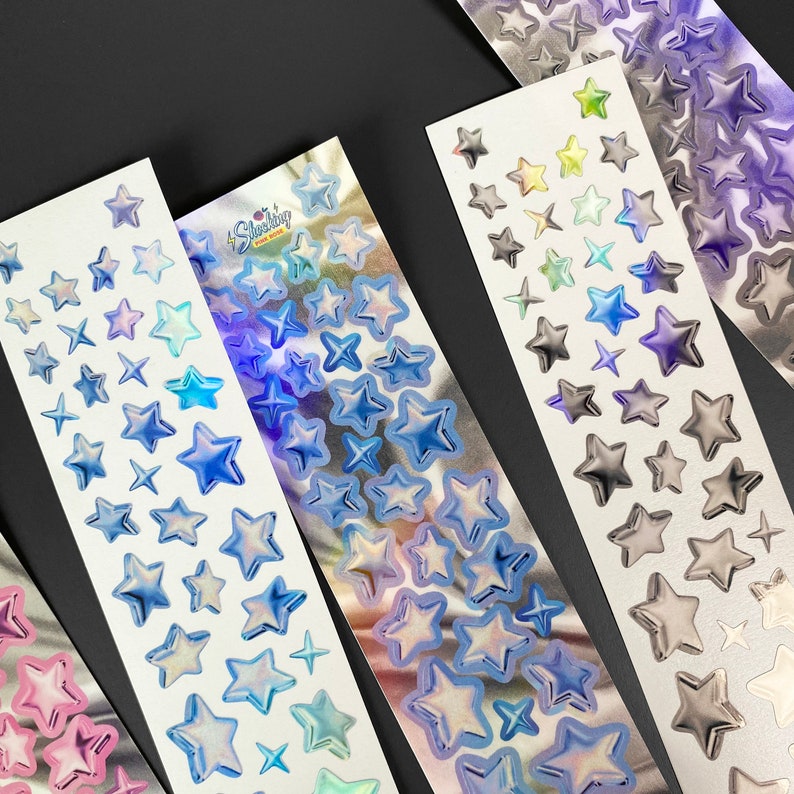 3D Star Stickers: Y2k · Scrapbooking Journal - Etsy