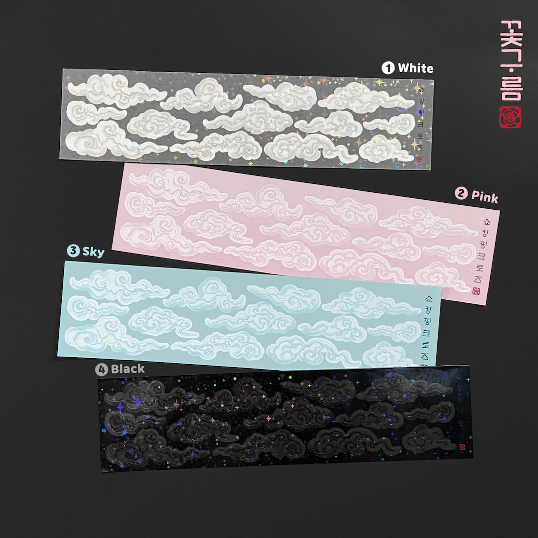 Glowing Clouds / Shocking Pink Rose / Korean Stickers · Toploader Deco ...
