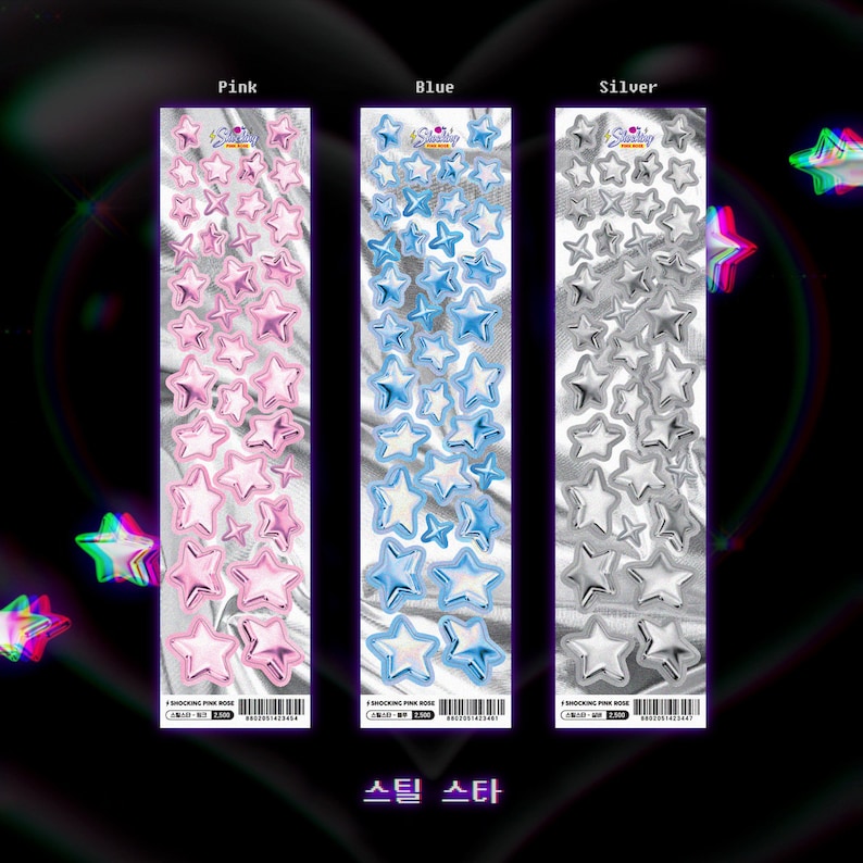 3D Star Stickers: Y2k · Scrapbooking Journal - Etsy