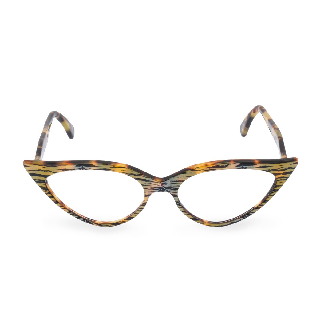 Outrageous Drama! Sexy Almond Shape Cat Eye Glasses Handmade 'JEANNE ...