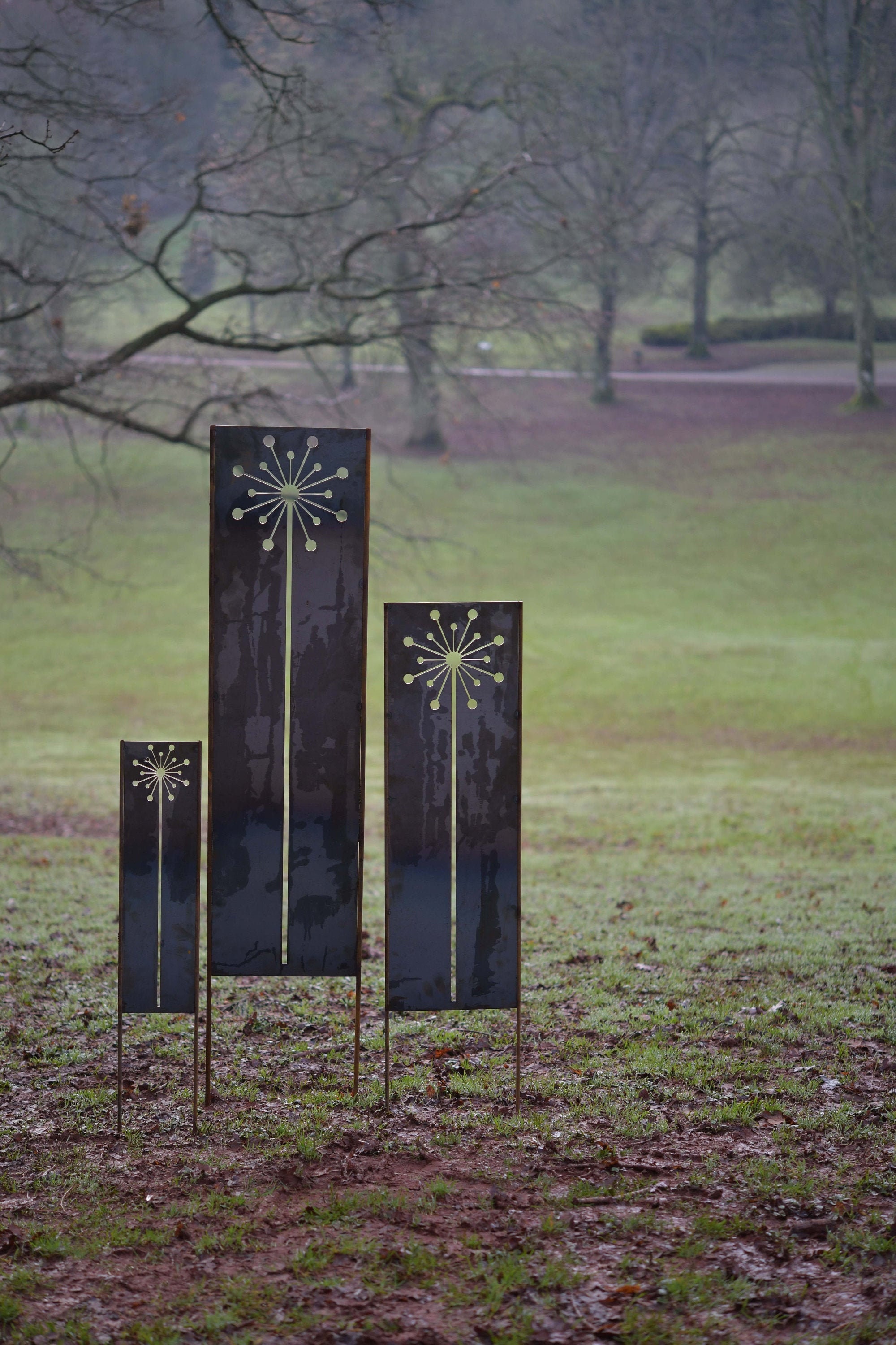 Metal Allium Art Garden Panel Decoration - Etsy