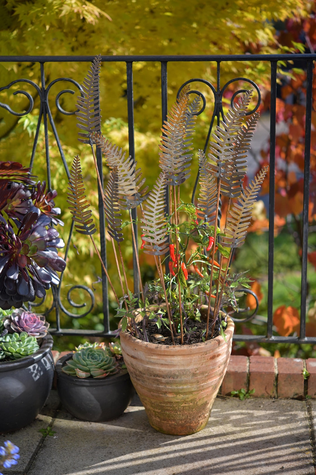 Belchnum - Mini Fern - Garden Pot Art - Etsy