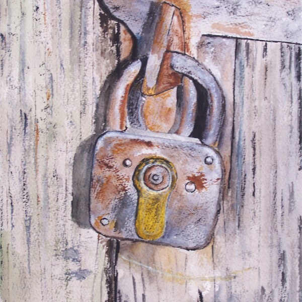 Rusty Lock - Etsy