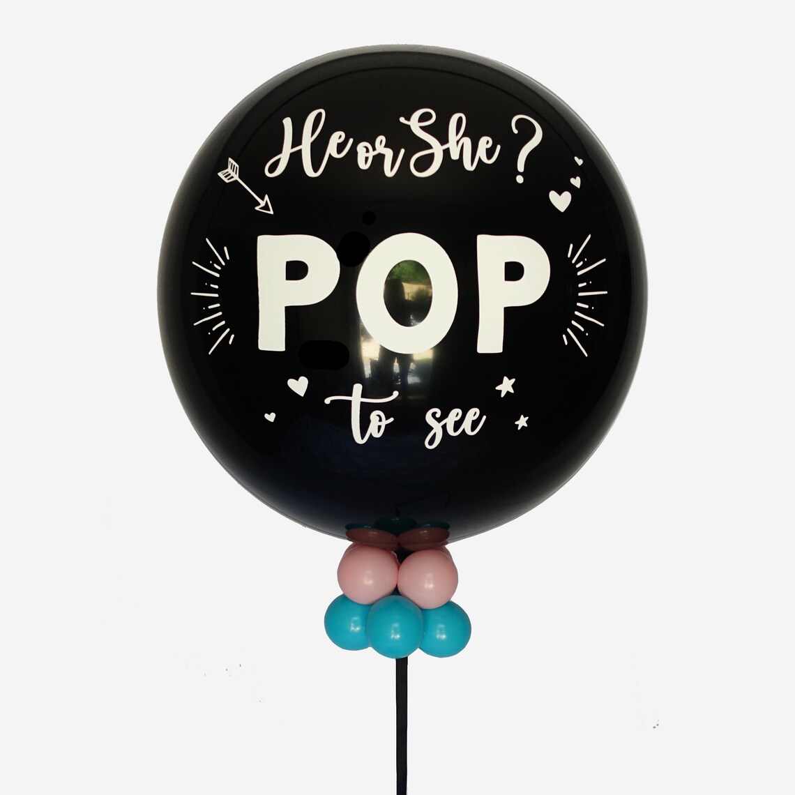 Gender Reveal Balloon He or She POP to See Unique Baby - Etsy