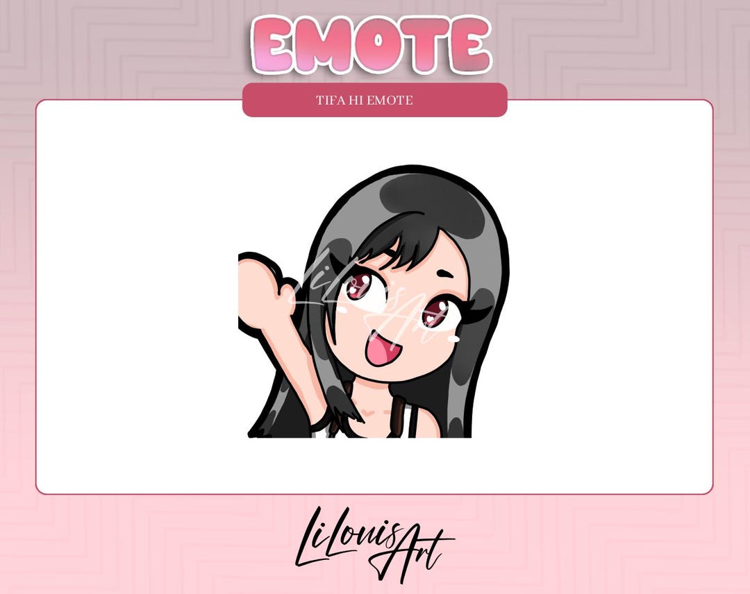 Tifa Hi Emote Final Fantasy 7 Remake / Rebirth - Twitch Emote, Discord ...
