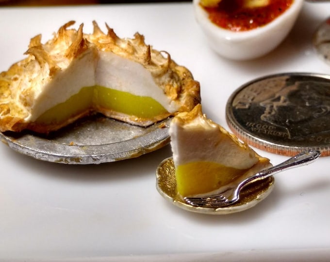 Miniature Pie Lemon Meringue Pie 1:12 Scale Model Miniature Pie Lemon ...
