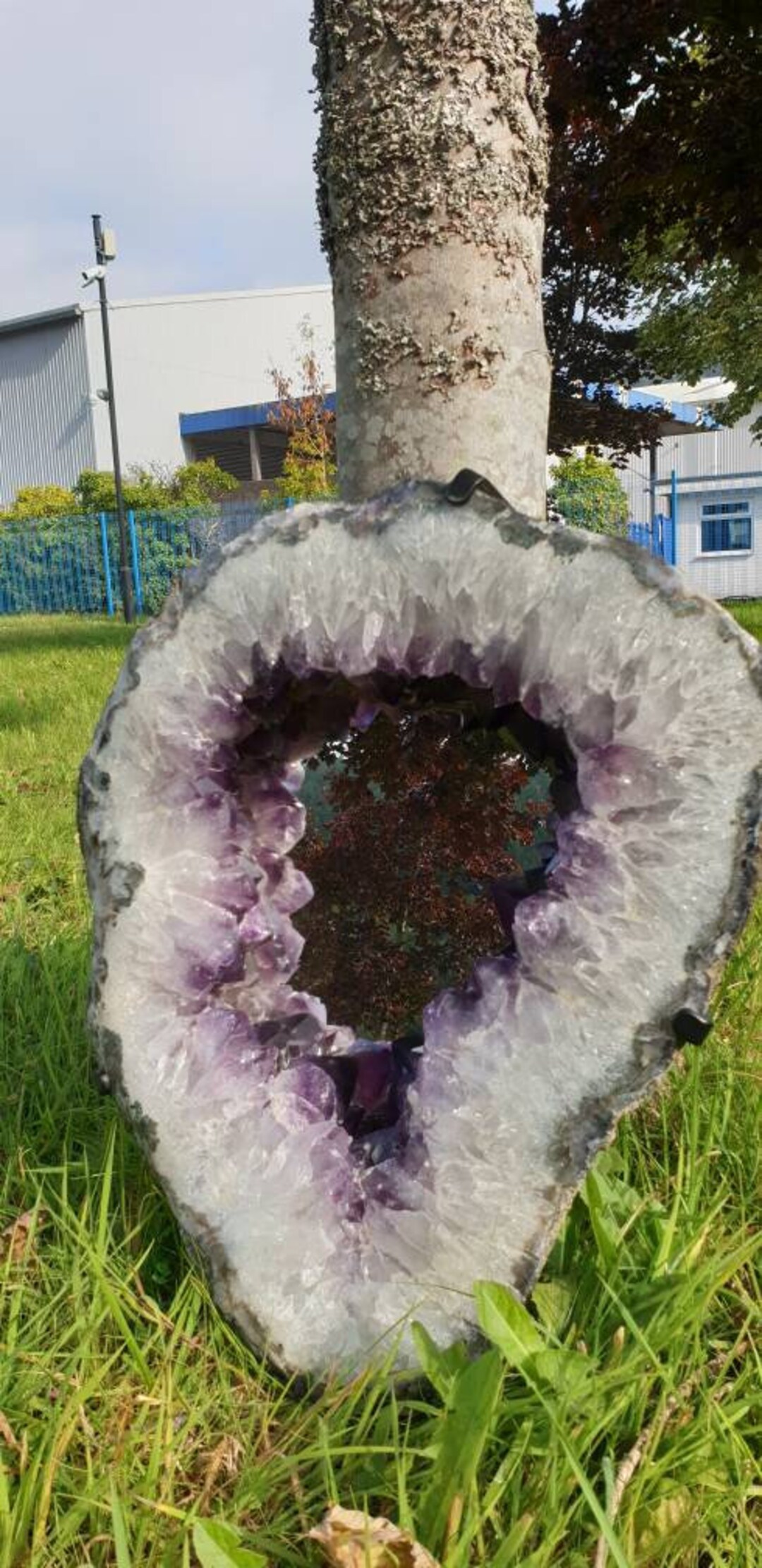 Extra Large Amethyst Crystal Mirror Interior Design Wall Art Unique ...