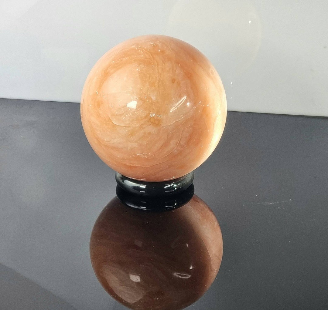 Extra Large Peach Calcite Crystal Sphere - Etsy