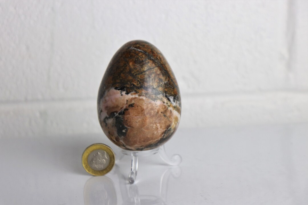 6) Rhodonite Crystal Egg 3" - Etsy