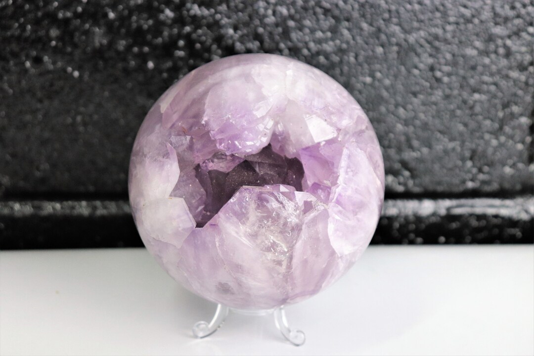 Large Amethyst Quartz Crystal Sphere Natural Art Home Decor 5 Inch ...