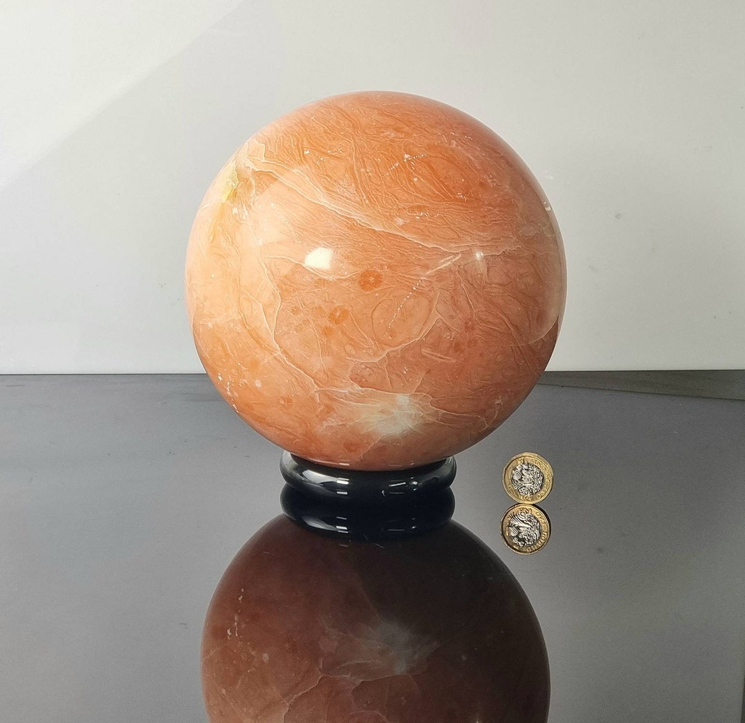 Extra Large Peach Calcite Crystal Sphere - Etsy