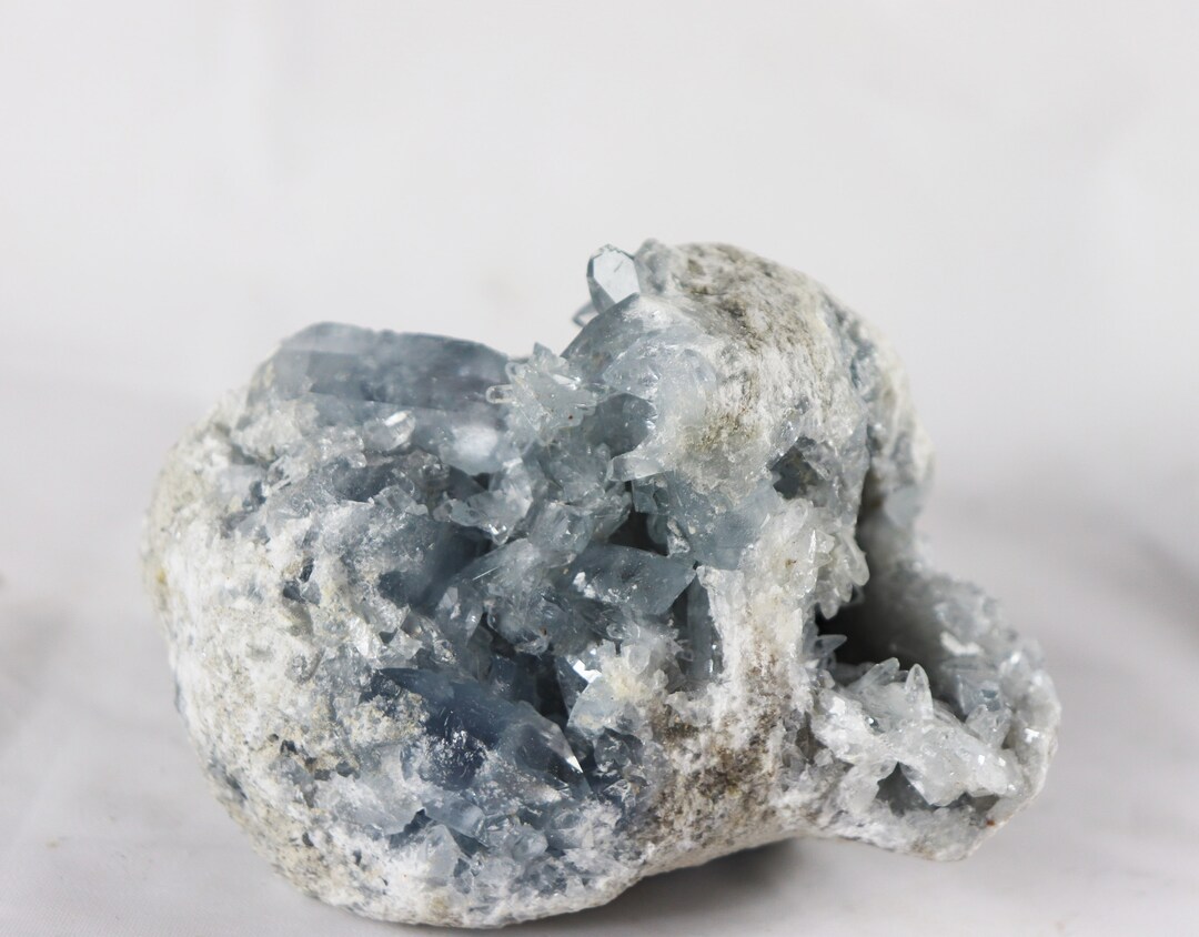 1) Large Blue Celestite Celestine Crystal Raw Natural Mineral High ...