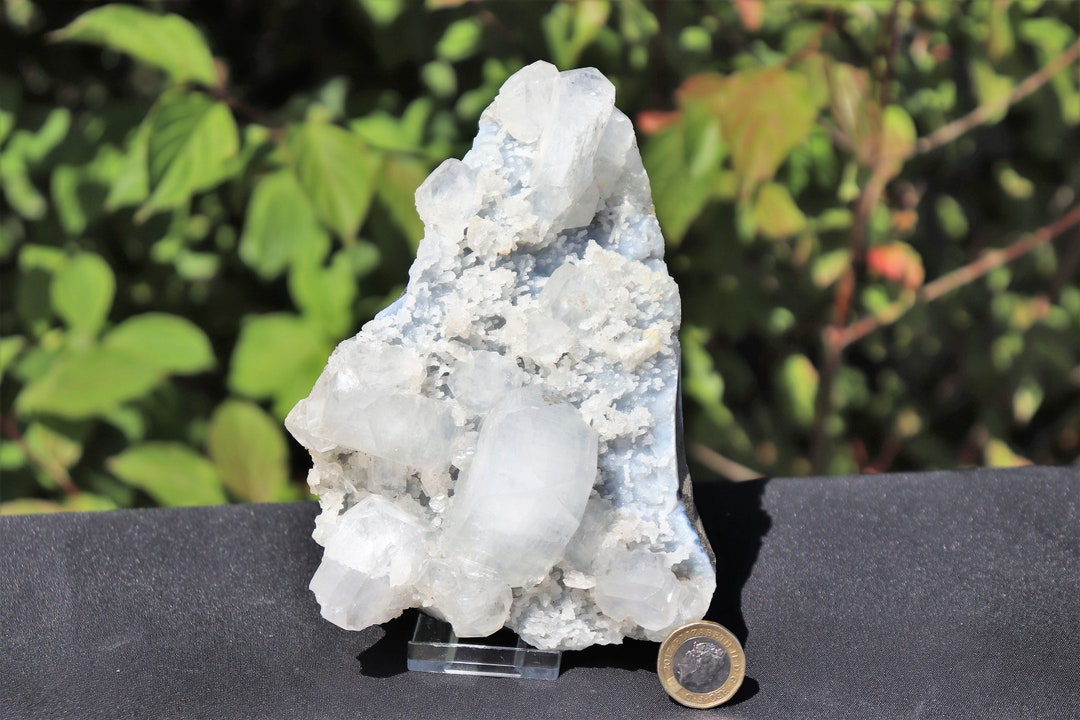 18) Blue Chalcedony & Apophyllite Zeolite Crystal - India 1.1 KG - Etsy