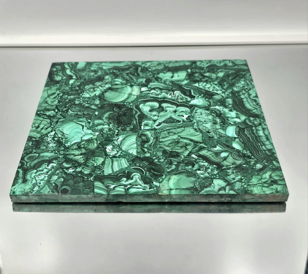 Large Malachite Crystal Square Tile Plate - Etsy