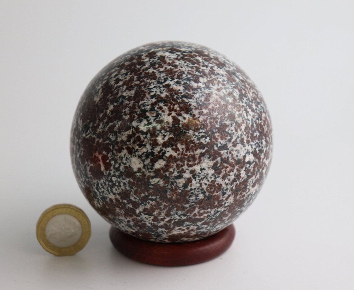 55 Large Garnet In Granite Crystal Sphere 3.5 | Etsy
