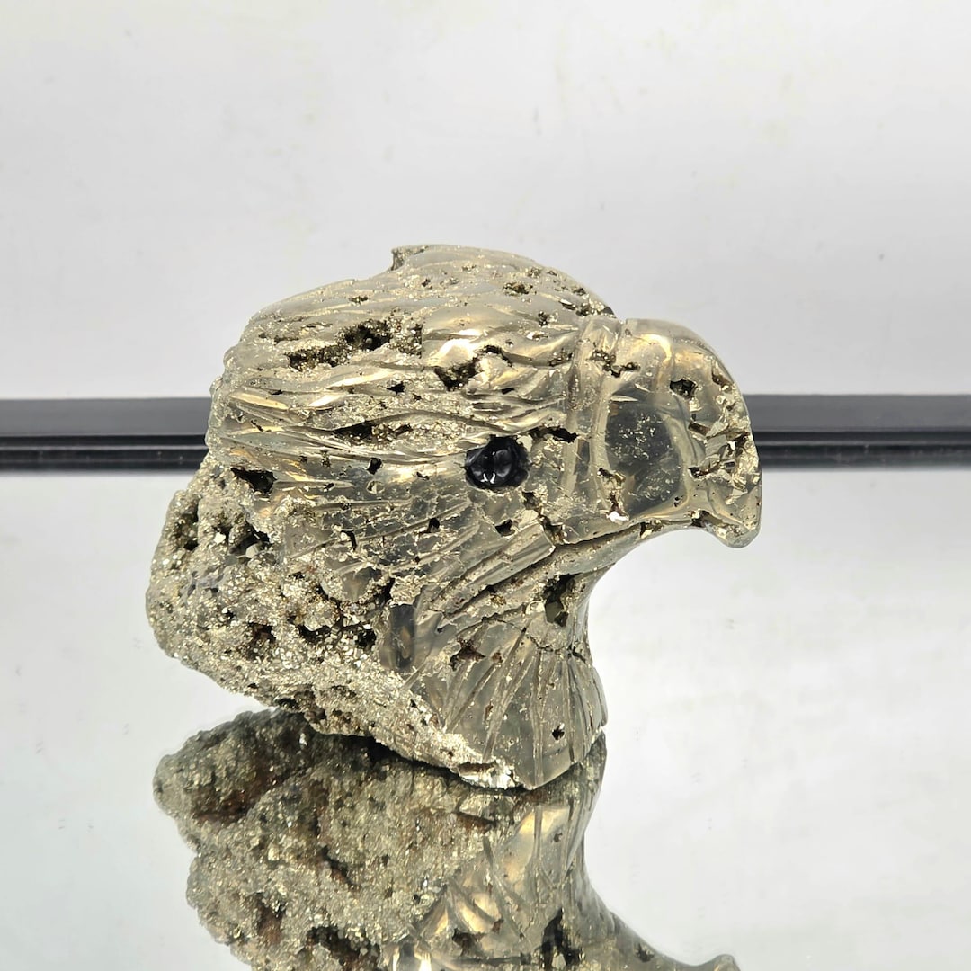 Hand-carved Pyrite Eagle Sculpture – Luxury Crystal Gift Home Decor #7 ...