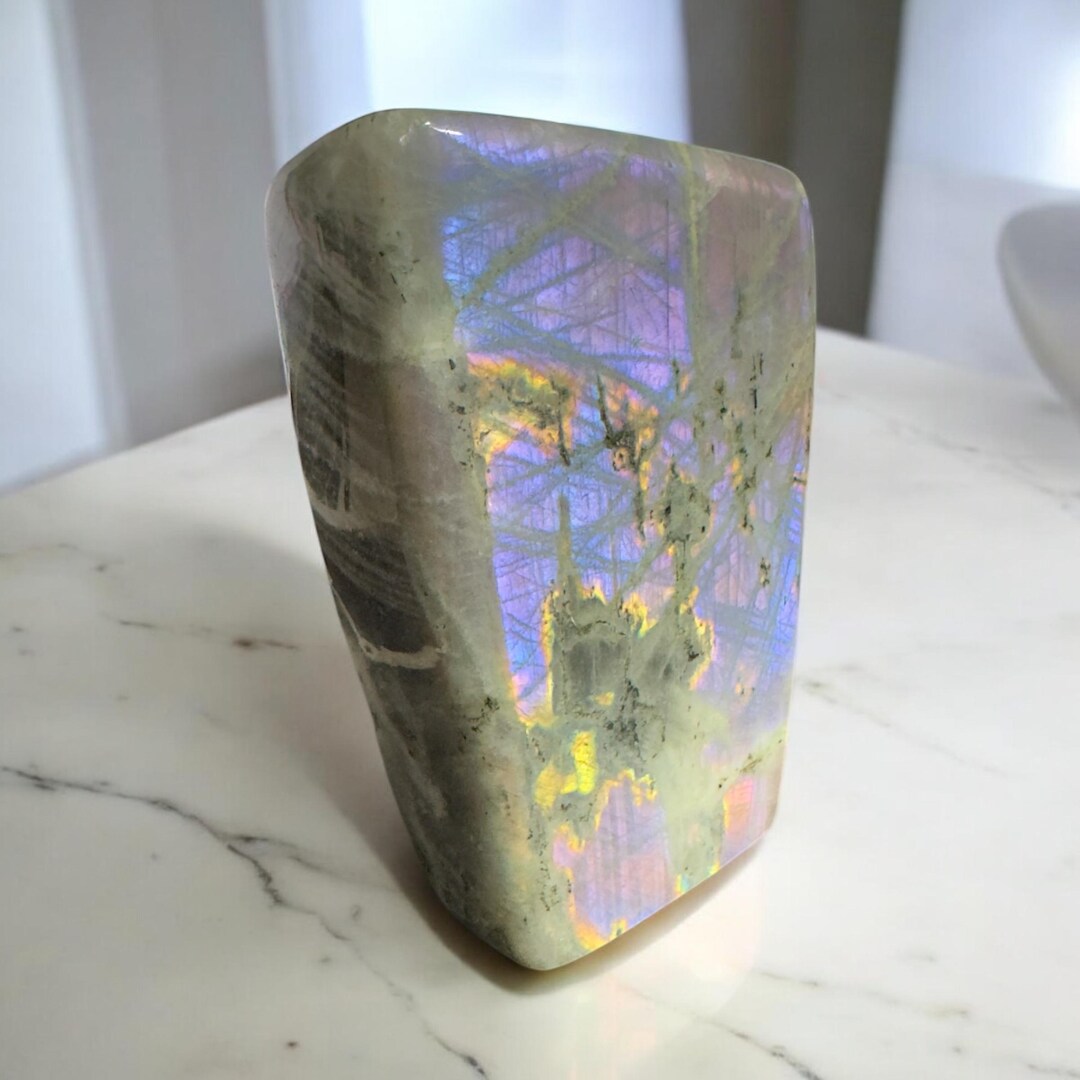 Polished Purple Flash Labradorite Crystal | Statement Decor, Madagascar ...