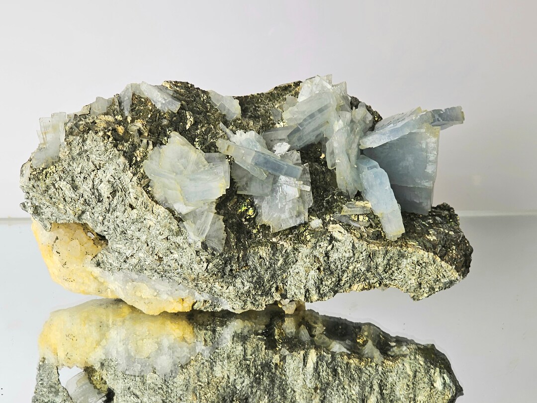 XL Blue Baryte Pyrite Crystal (#6) - Etsy