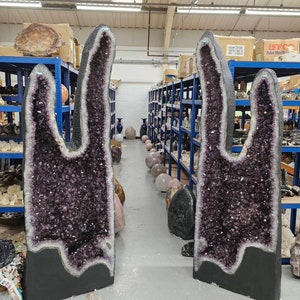 Giant Huge Extra Large Amethyst Crystal Church Pair 824.51 KG - Etsy UK