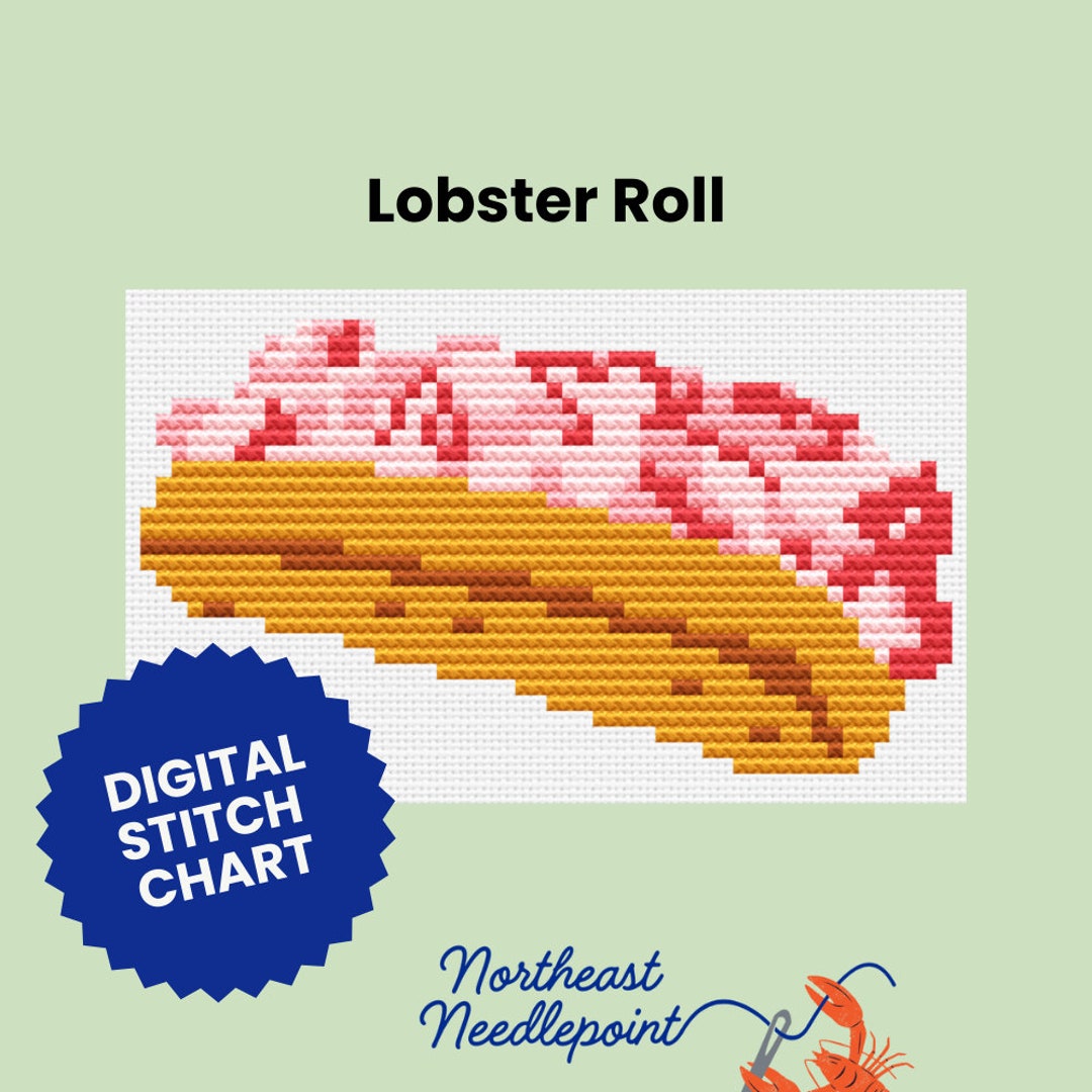 Lobster Roll - Digital Needlepoint Stitch Chart PDF - Etsy