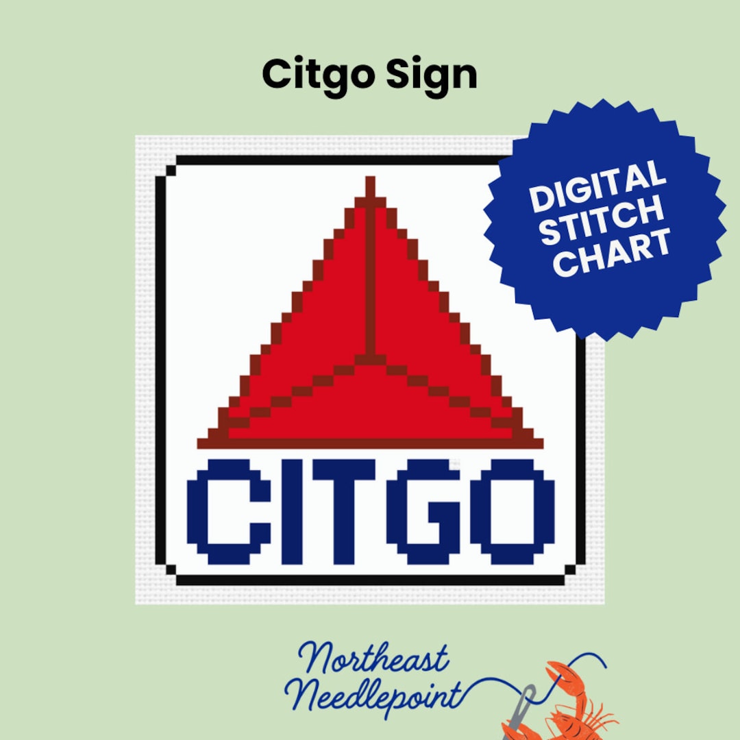 Boston Citgo Sign - Digital Needlepoint/cross Stitch Chart PDF - Etsy