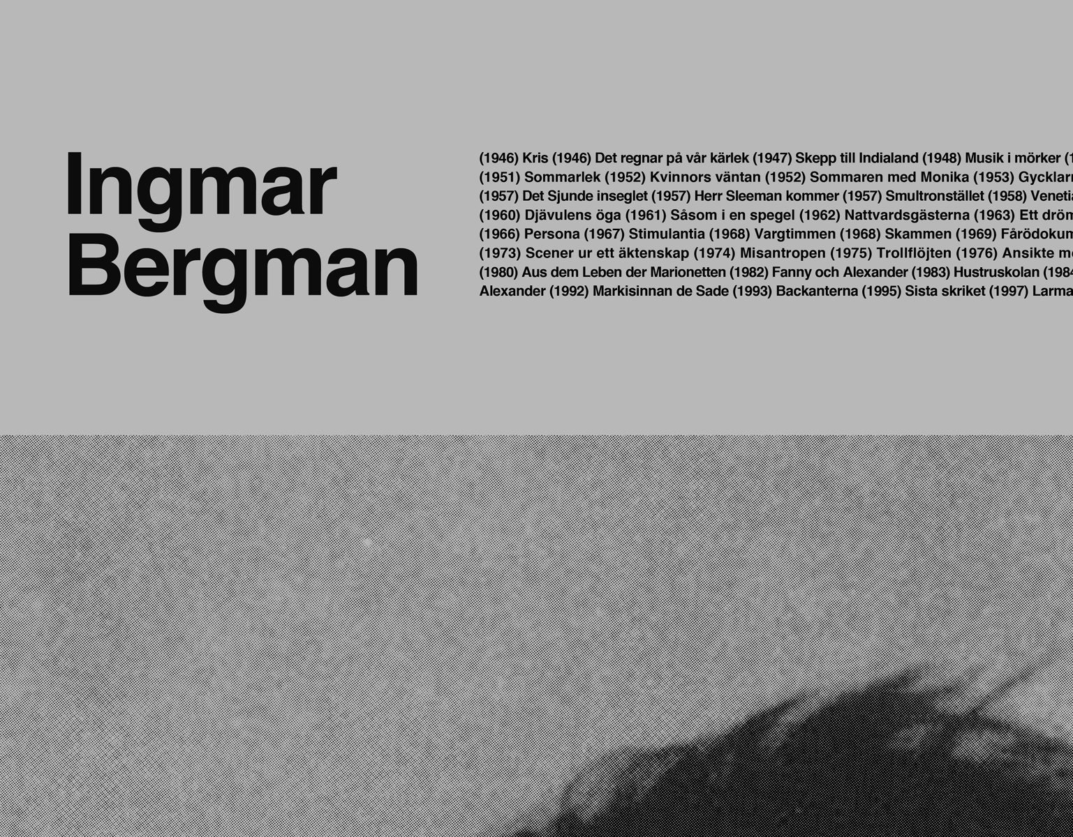 INGMAR BERGMAN. Swedish Director Persona Scenes From a Marriage the ...