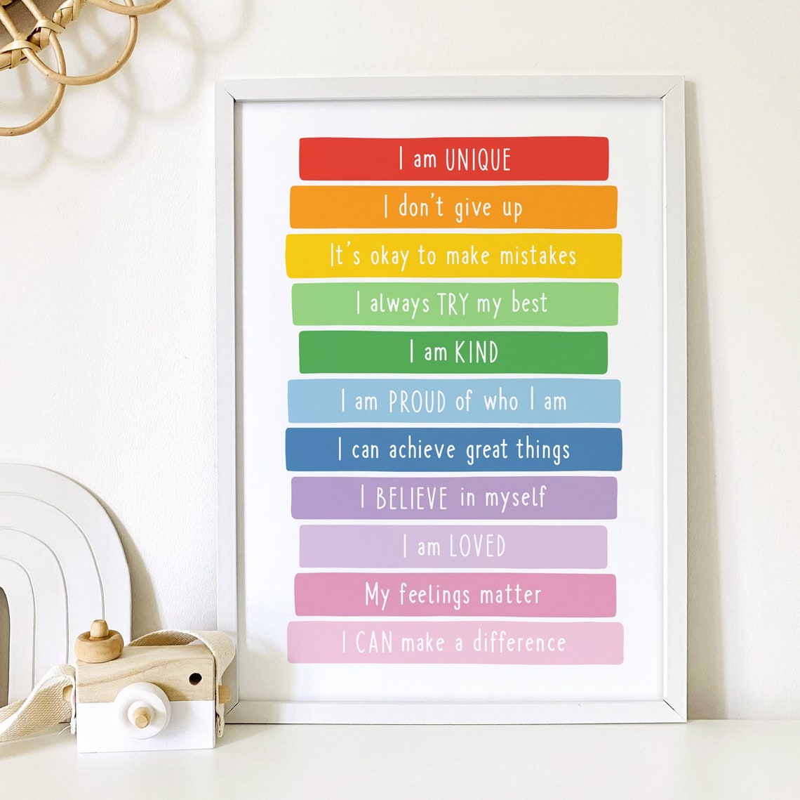 Positive Affirmation Print Motivational Poster Kids - Etsy UK