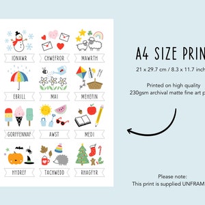 Months of the Year Print - Nursery Wall Art - Months Poster - Children ...