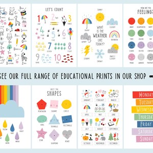Count to 100 Number Chart Print Maths Poster Multiplication Educational ...