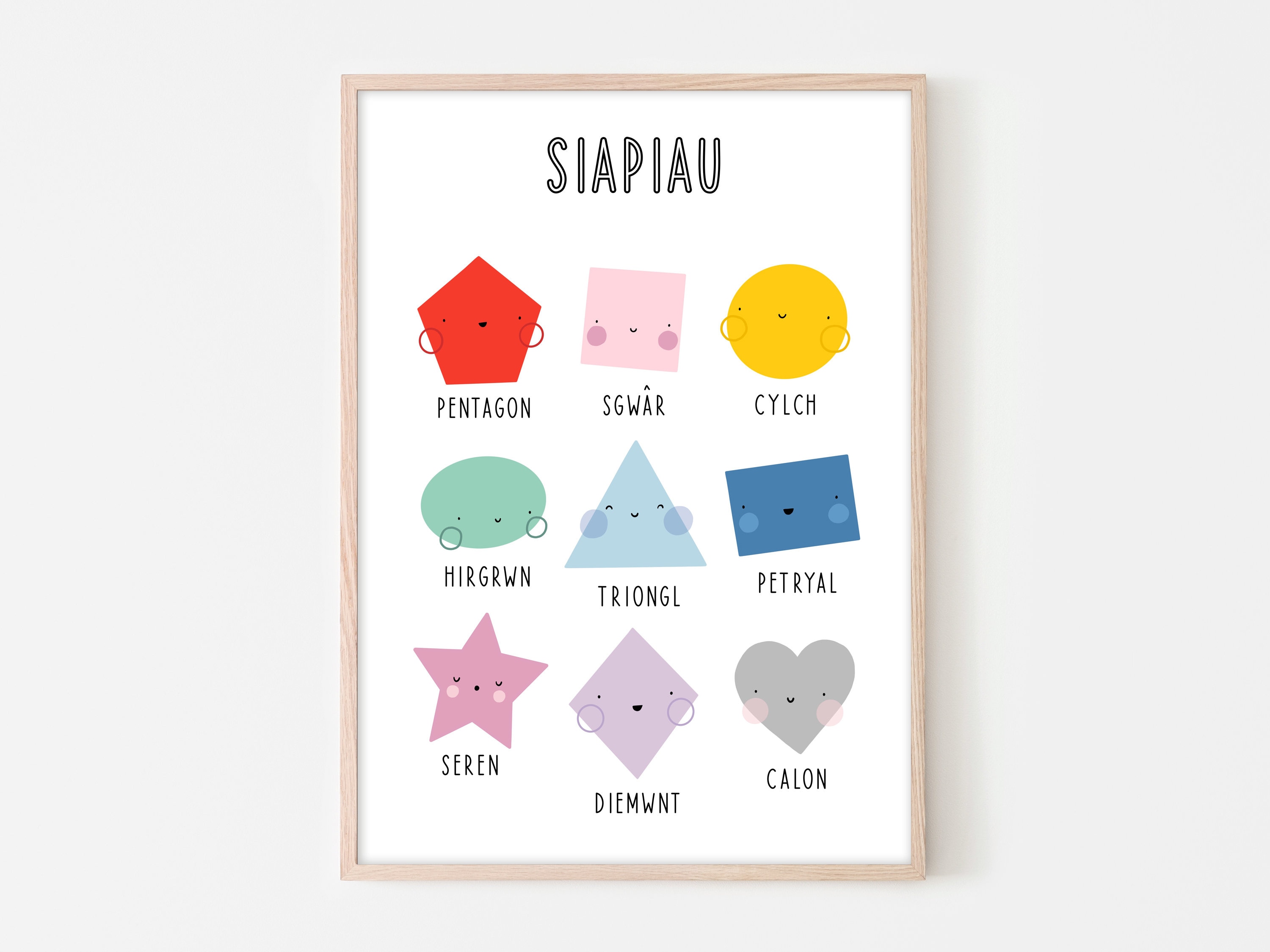 Siapiau Welsh Shape Print Welsh Nursery Wall Art Welsh | Etsy