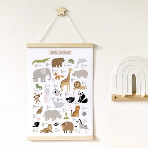 Animal Alphabet Print - Safari Alphabet Poster - Safari Nursery Decor ...
