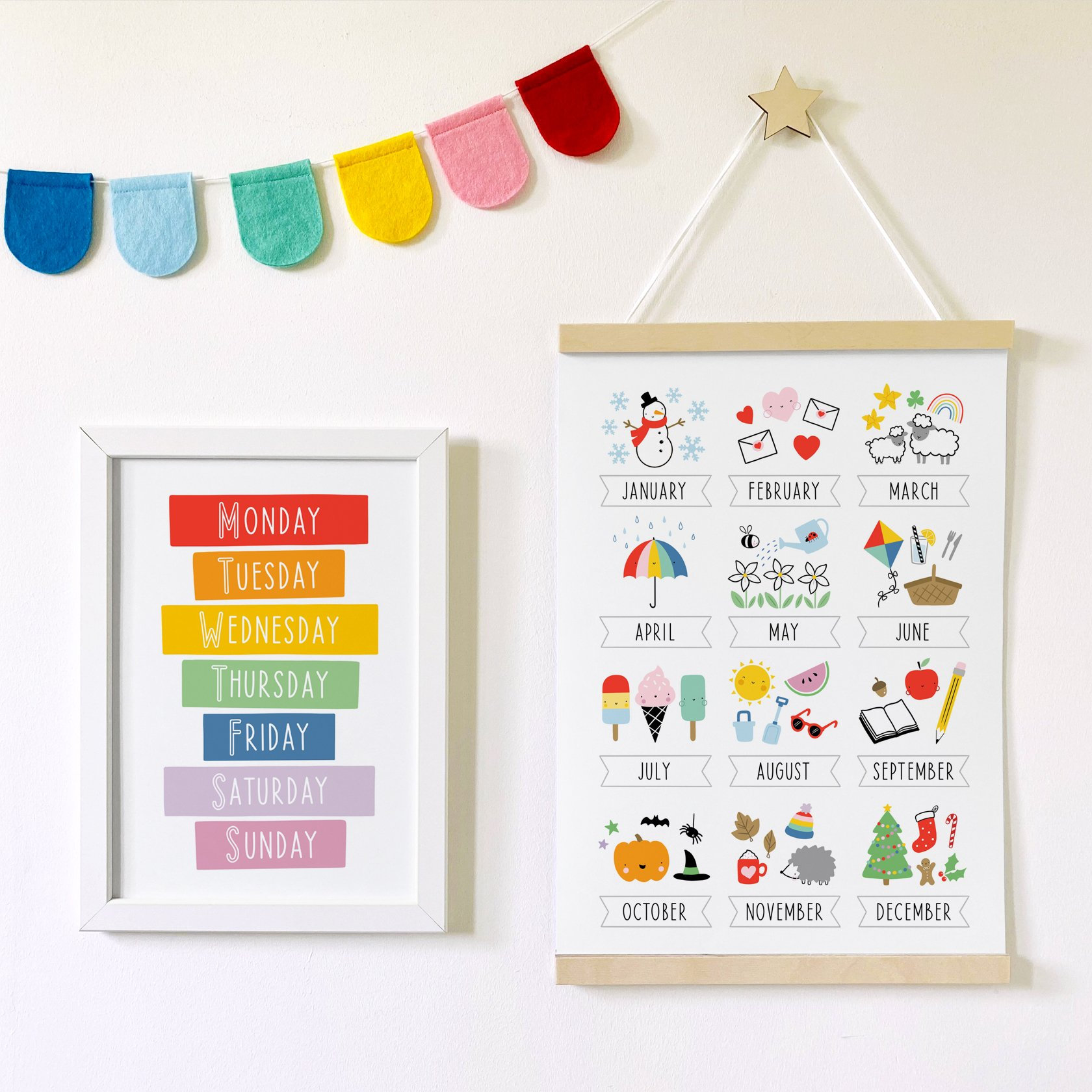 Days of the Week Print - Nursery Wall Art - Children's Print - Kids ...