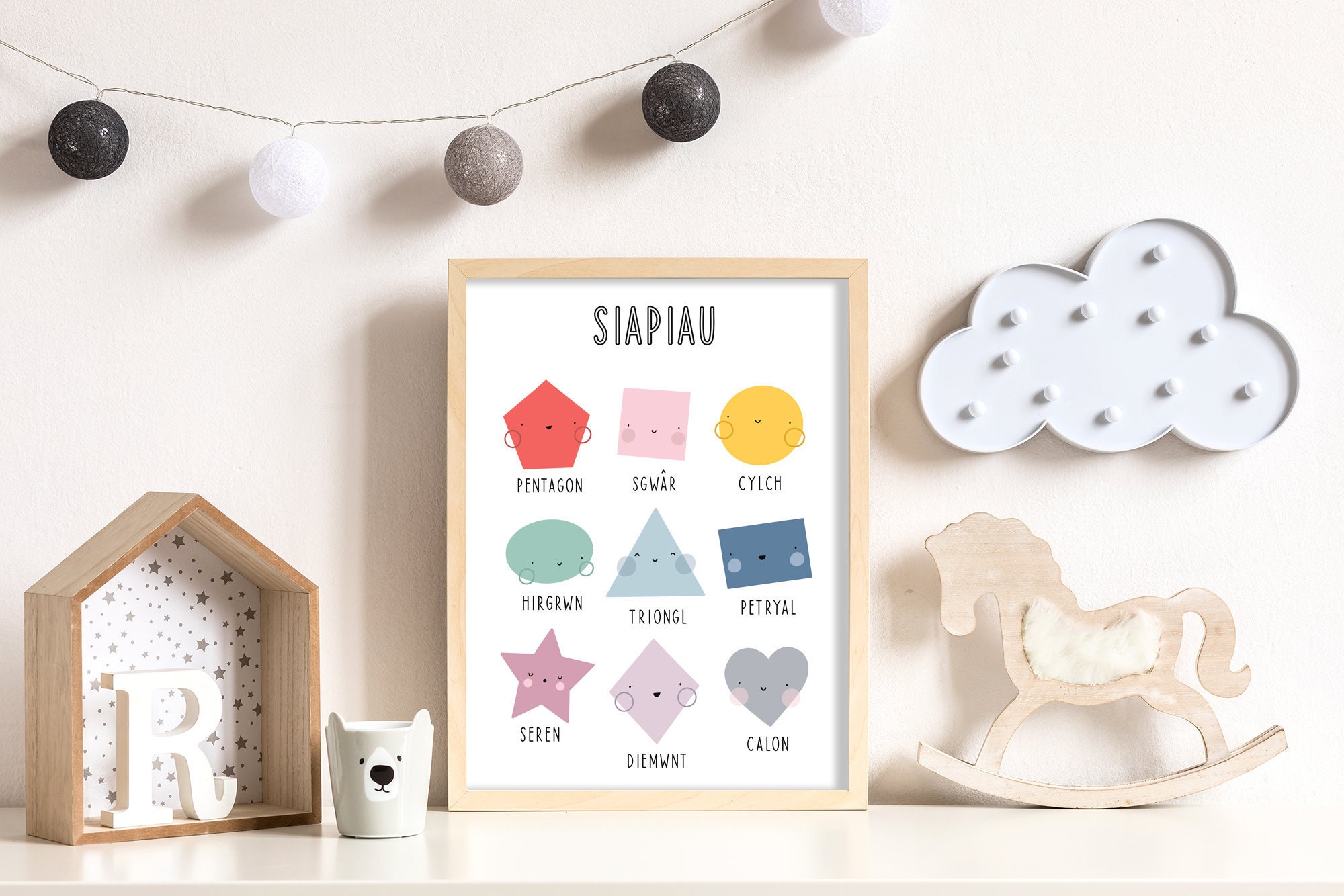 Siapiau Welsh Shape Print Welsh Nursery Wall Art Welsh | Etsy