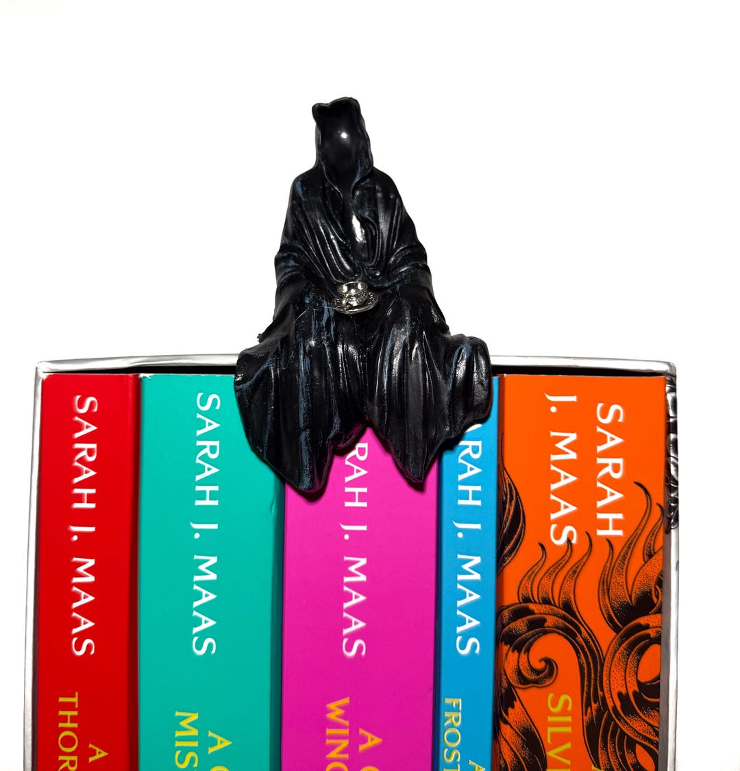 ACOTAR Suriel-inspired Resin Hooded Figure With Tea Cup - Book Shelf ...