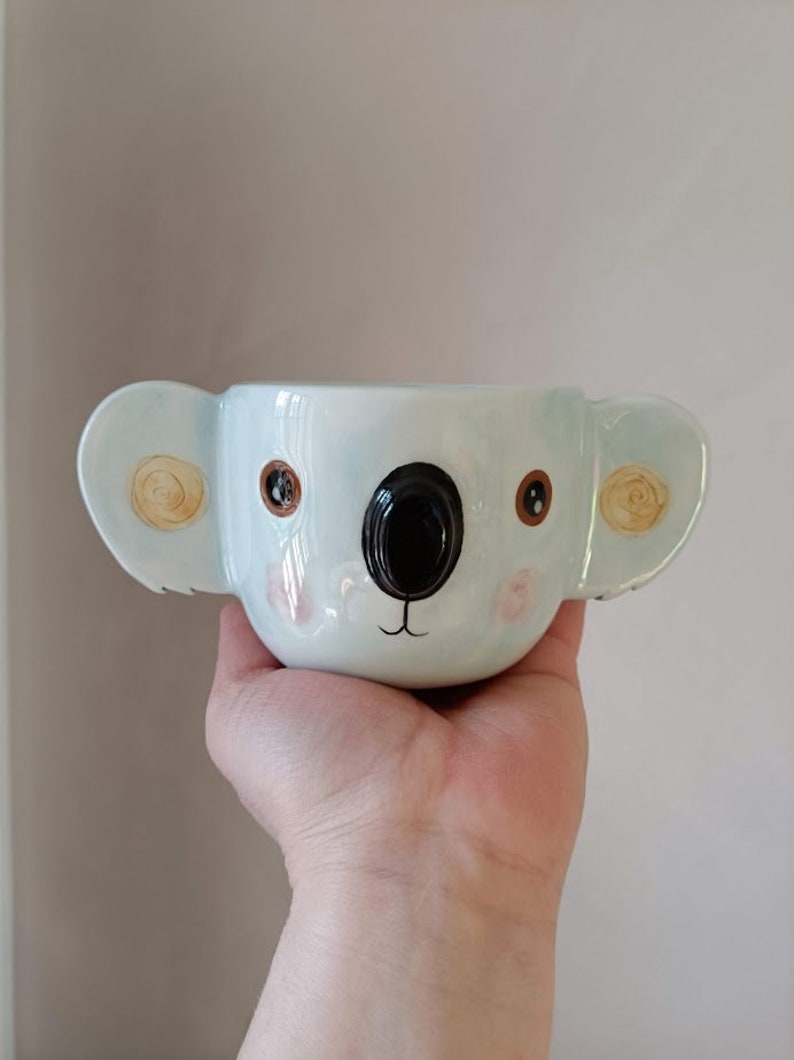 Koala Shaped Ceramic Vase Animal Vase Succulent Plant Pot - Etsy