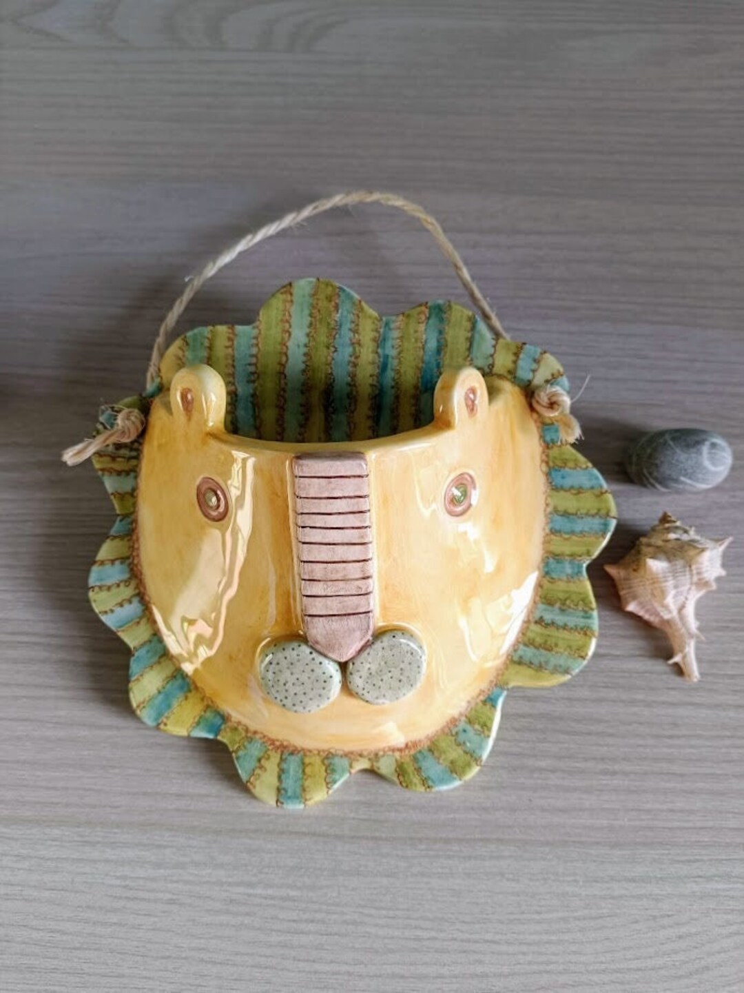 Lion-shaped Wall Vase Ceramic Wall Planter Furniture Lion - Etsy