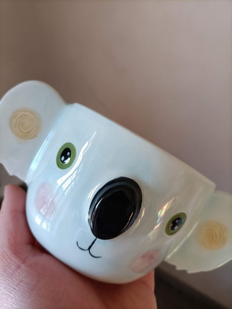 Koala Shaped Ceramic Vase, Animal Vase, Succulent Plant Pot, Koala ...