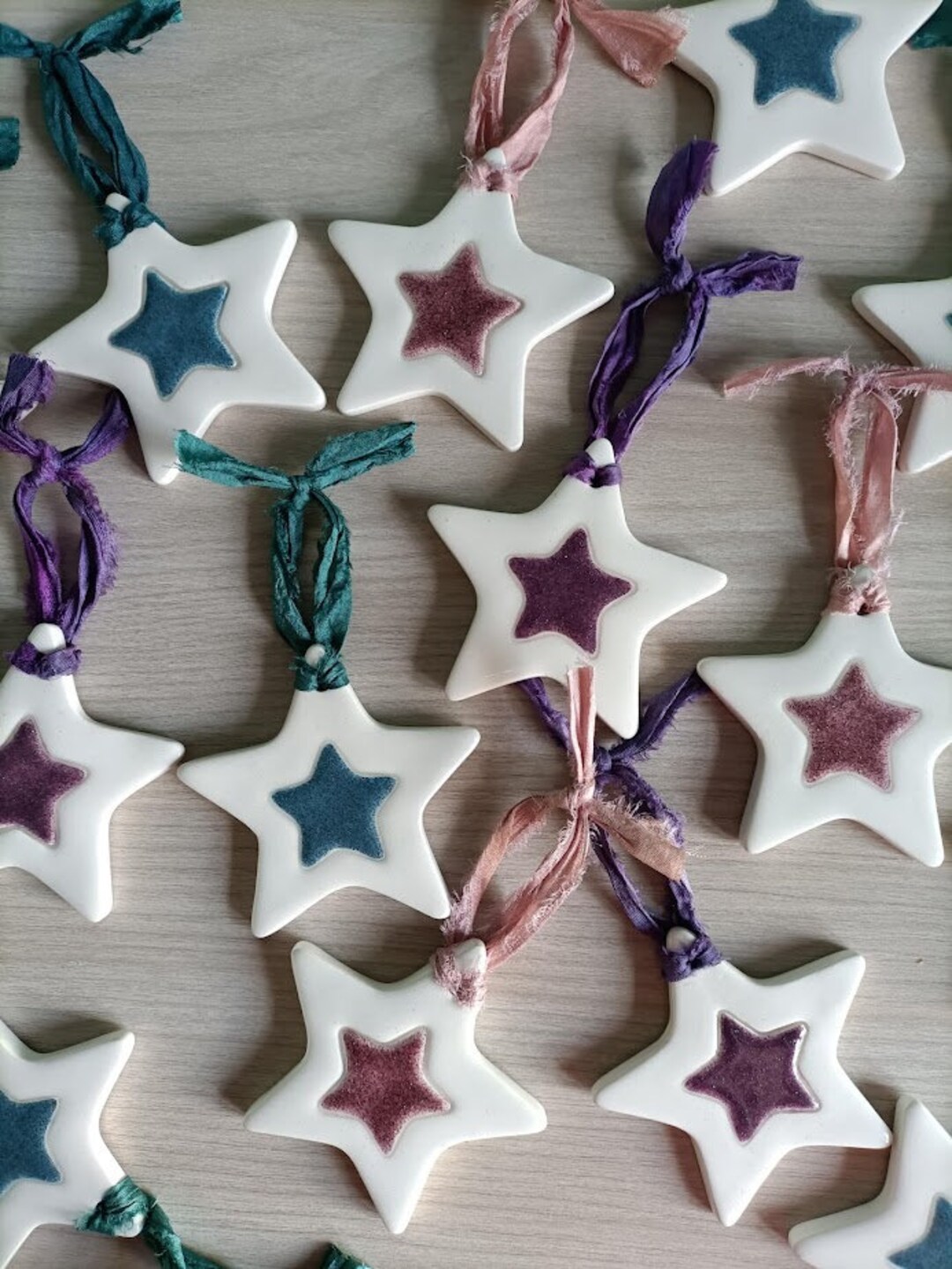 Christmas Decoration in the Shape of a Star, Ceramic Decorations ...