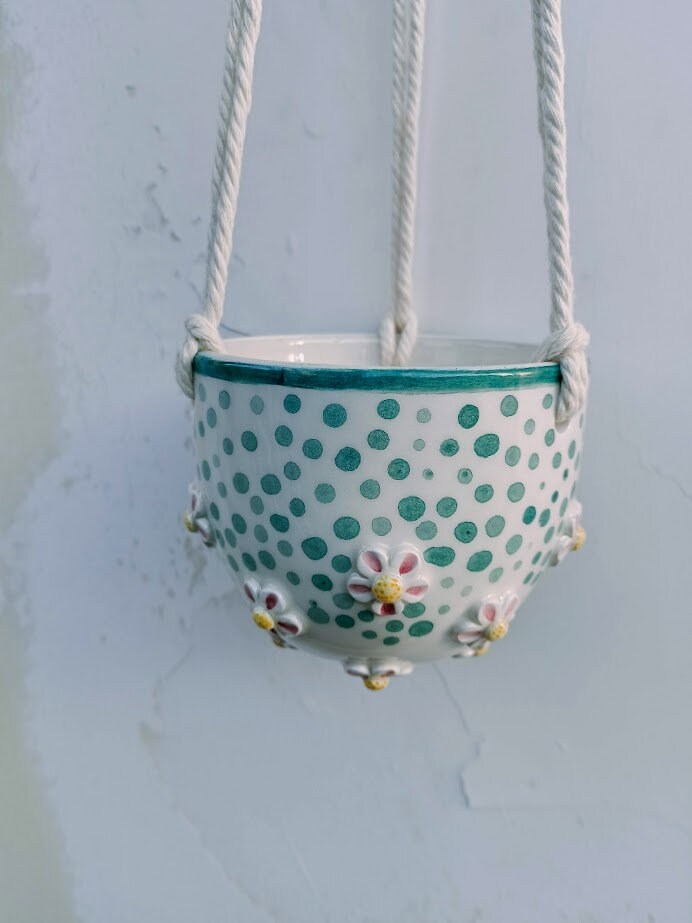 Hanging Ceramic Planter Ceiling Planter Hanging Vase - Etsy