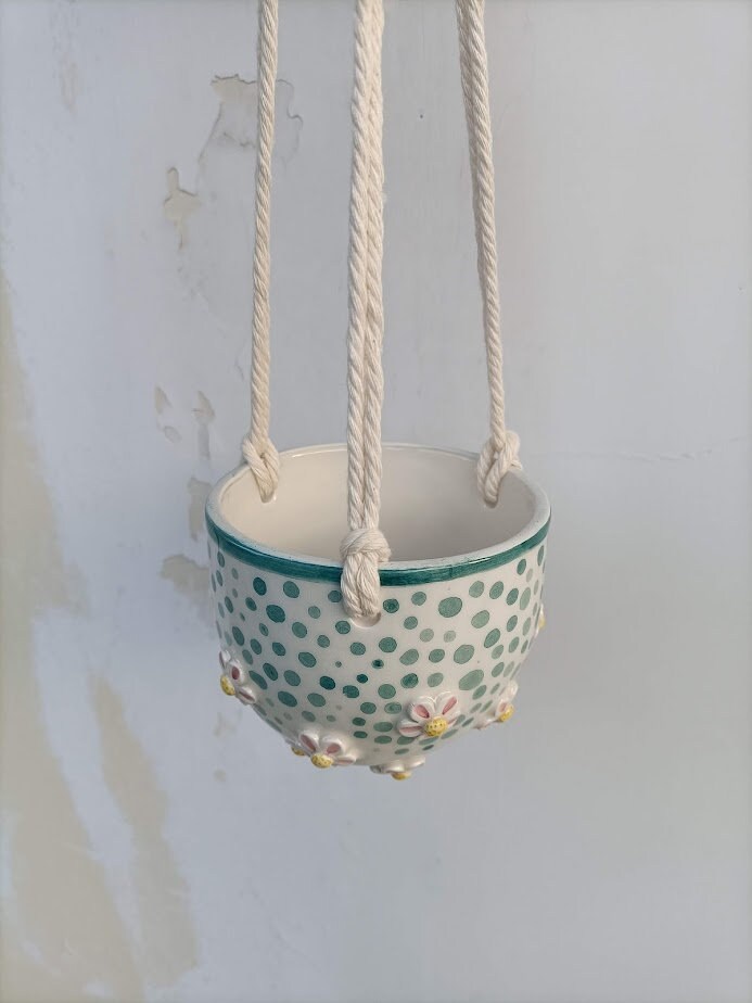 Hanging Ceramic Planter Ceiling Planter Hanging Vase - Etsy