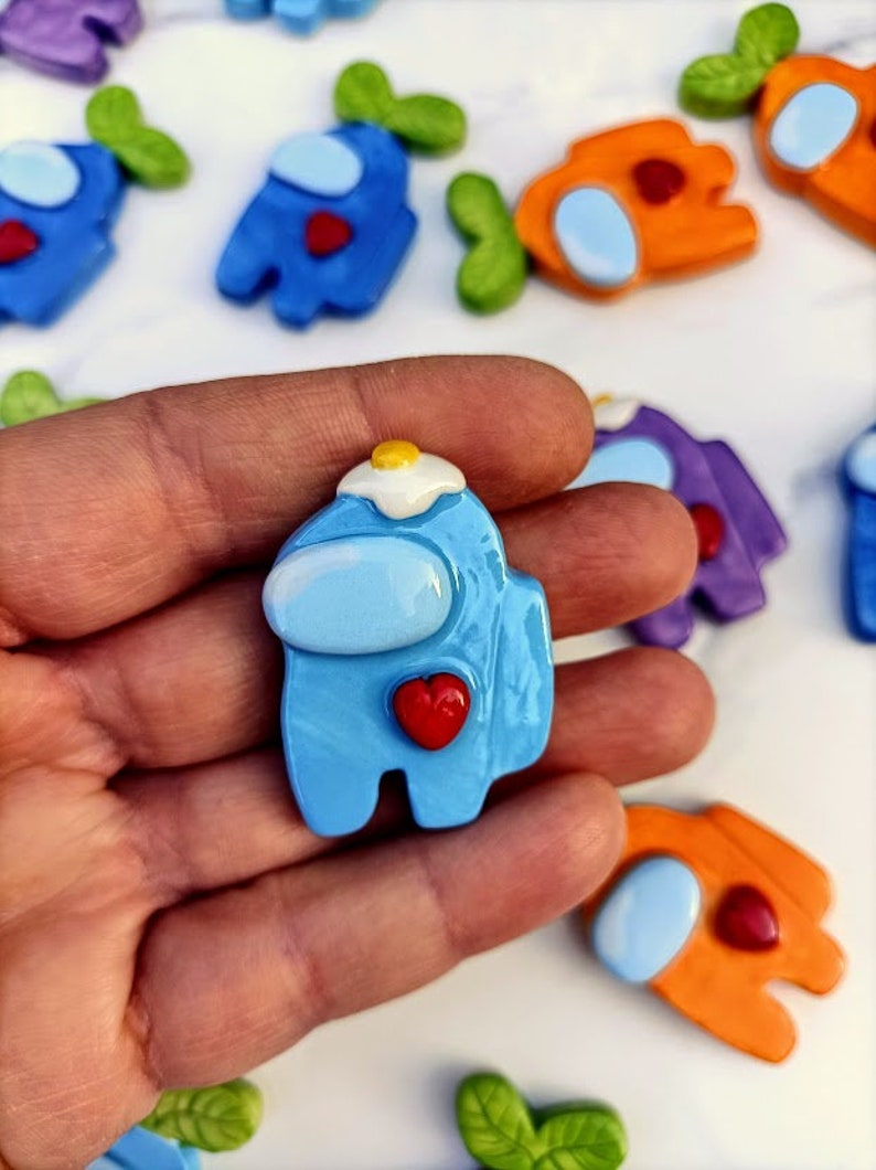 Among Us Ceramic With Magnet Fridge Magnet Wedding Favor - Etsy