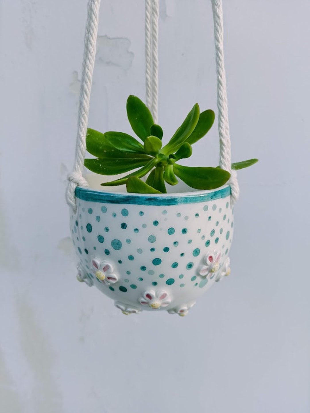 Hanging Ceramic Planter, Ceiling Planter, Hanging Vase, Hanging Vase ...