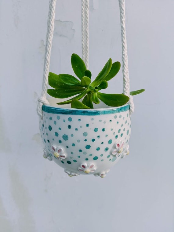 Hanging Ceramic Planter Ceiling Planter Hanging Vase - Etsy